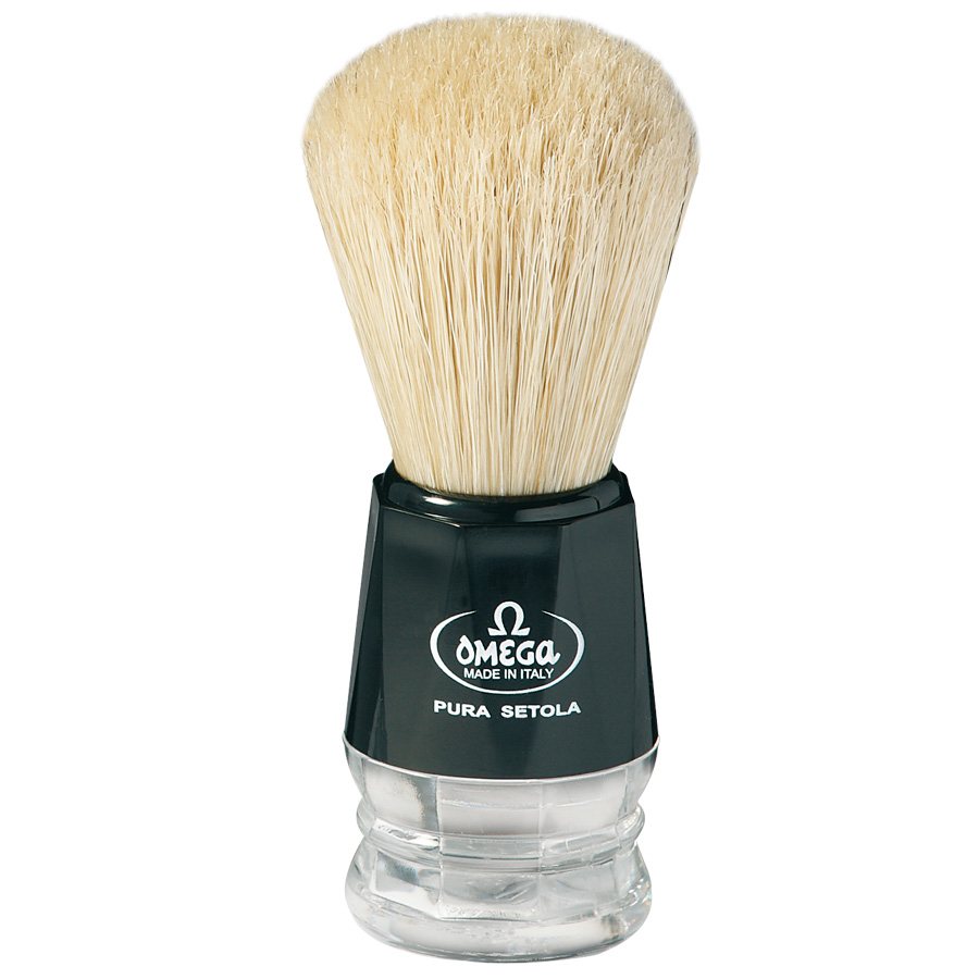 Omega Professional Pure Bristle Shaving Brush, Handcrafted in Italy